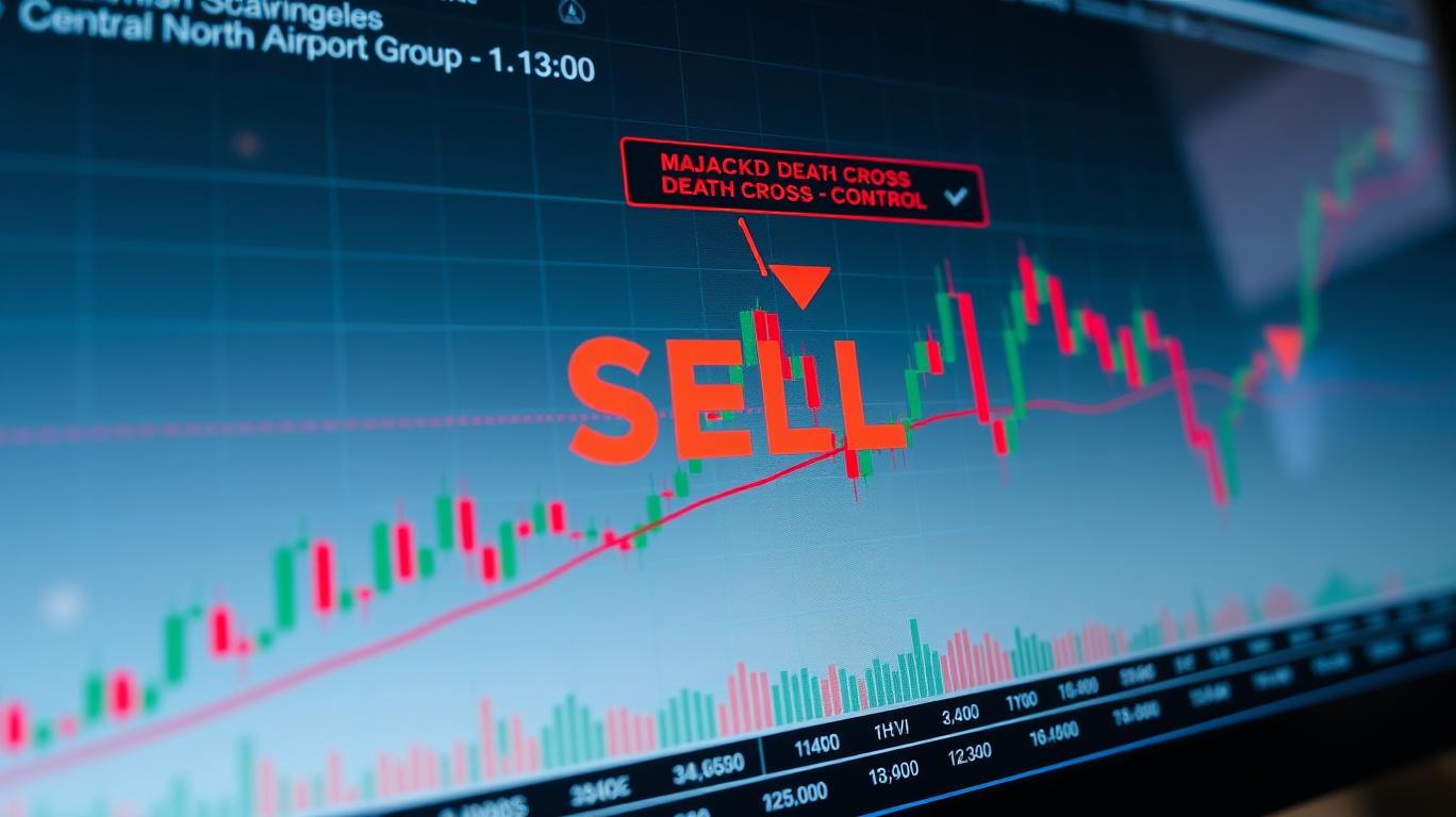 Central North Airport Group's 15min chart shows MACD Death Cross, KDJ ...