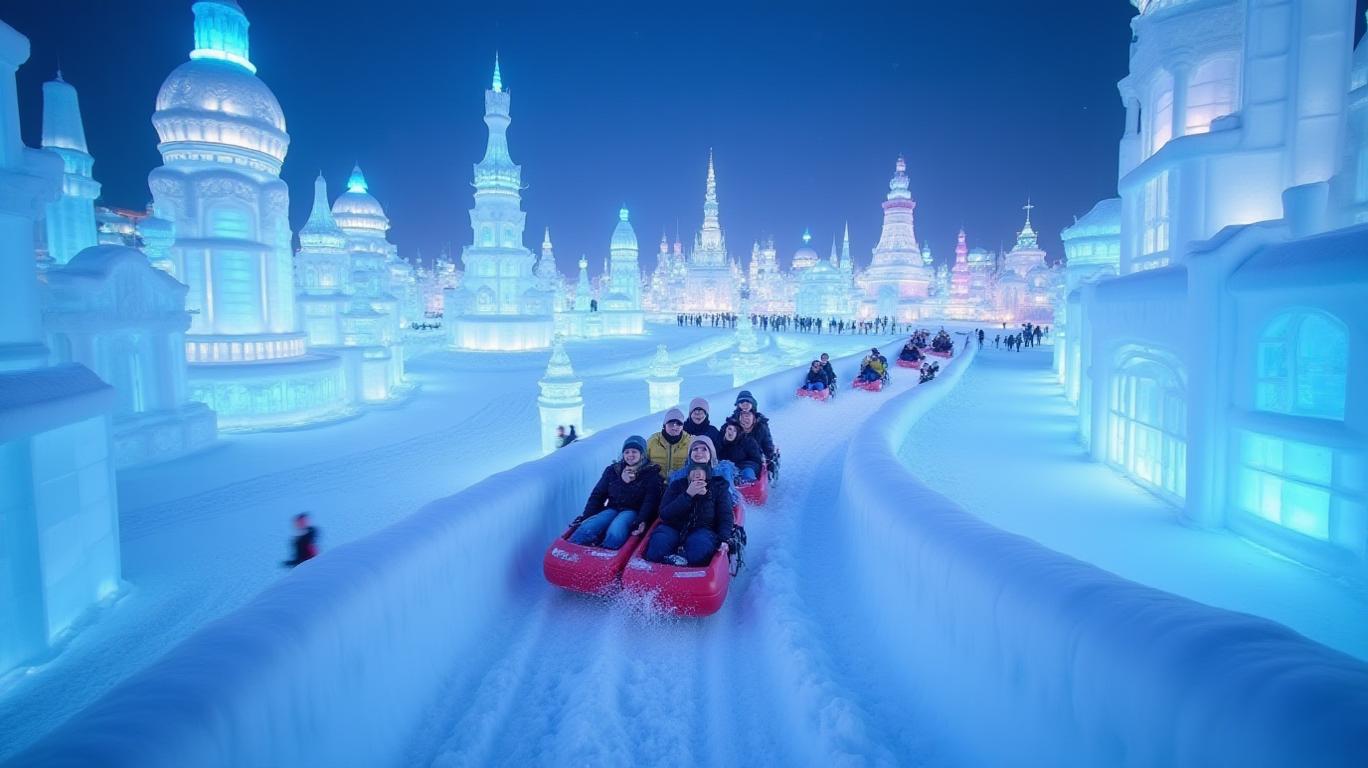 China's Harbin Ice-Snow World, World's Largest Ice-and-Snow Theme Park ...