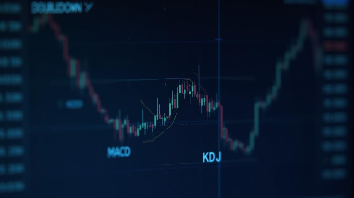 DoubleDown's MACD and KDJ Death Cross on 15min chart.